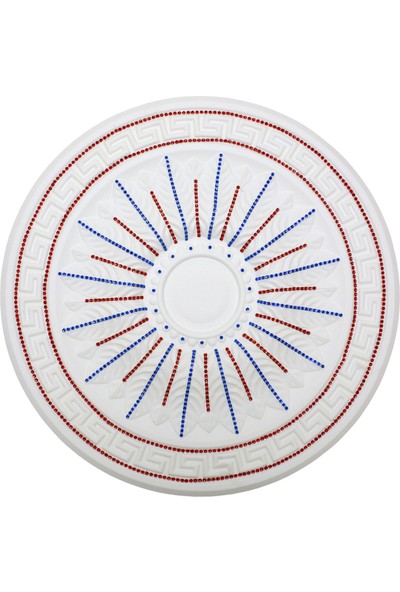 YEDİTEPEOSMANLI Versace Desenli Stropiyer Bordo Mavi Taşlı Tavan Lamba Göbeği - 40 cm YEDİTEPEOSMANLI Versace Desenli Stropiyer Bordo Mavi Taşlı Tavan Lamba Göbeği - 40 cm