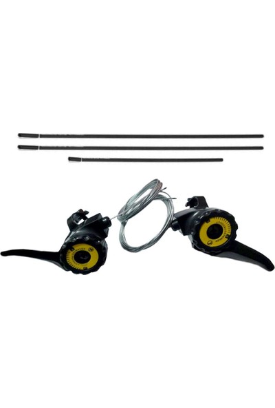 Hsgl Bisiklet Başparmak Ittirmeli 3 x 5/6/7 Hız Vites Kolu Takımı