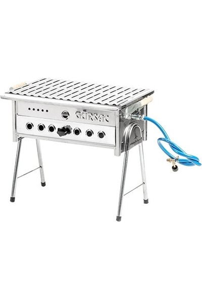 GÜRSAÇ Büyük Boy Tüplü Mangal Prati̇k Dumansiz Mangal Lav Taşli Ayakli Mangal