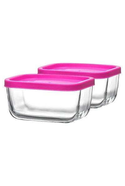 Lav 2'li Saklama Kabı Pembe Kapak Lav 2'li Saklama Kabı Pembe Kapak