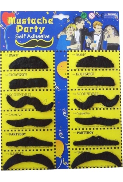 Aden Concept Takma Bıyık Seti 12 Adet