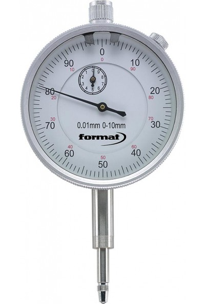 Format 42000010 Komparatör Saati, 10 mm /0.01 mm D 58 mm Format 42000010 Komparatör Saati, 10 mm /0.01 mm D 58 mm