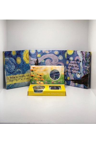 Lolla Box Özel Kutulu Inci Kolyeli Van Gogh Temalı Hediye Seti Lolla Box Özel Kutulu Inci Kolyeli Van Gogh Temalı Hediye Seti