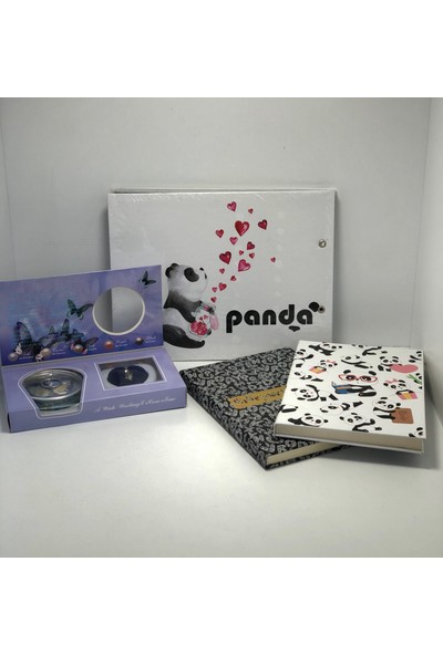 Lolla Box Özel Kutulu Kalpli Panda Temalı Inci Kolye Hediye Seti Lolla Box Özel Kutulu Kalpli Panda Temalı Inci Kolye Hediye Seti