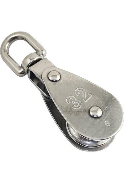 Marinetech Ø32MM Mafsallı - Fırdöndülü Paslanmaz Makara Marinetech Ø32MM Mafsallı - Fırdöndülü Paslanmaz Makara