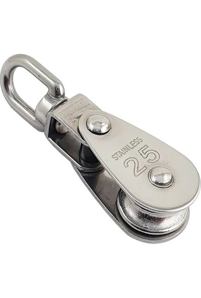 Marinetech Ø25MM Mafsallı - Fırdöndülü Paslanmaz Makara Marinetech Ø25MM Mafsallı - Fırdöndülü Paslanmaz Makara
