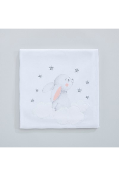 Bunny Battaniye 90X90 cm Beyaz