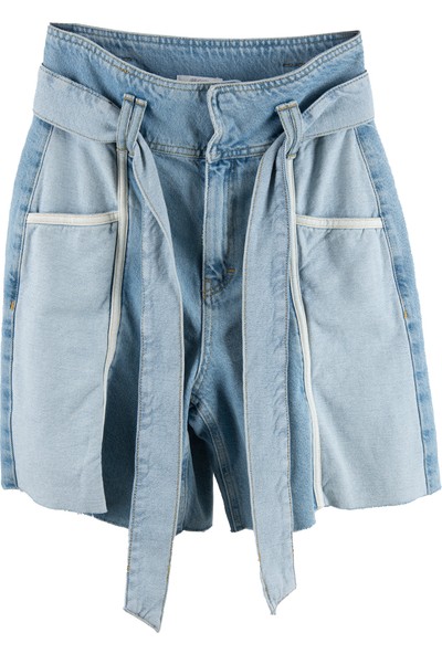 Ipekyol 13042 Kadın Şort K.ındıgo-Kırmızı