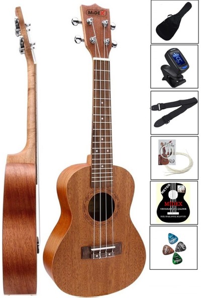 Midex CT-24M Set Concert Ukulele (Çanta Metod Askı Tuner Tel Pena) Midex CT-24M Set Concert Ukulele (Çanta Metod Askı Tuner Tel Pena)