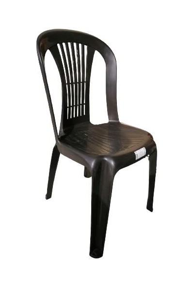 Sadık Plastik Sedef Kolsuz Plastik Sandalye Koyu Kahve