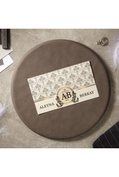 Davetiyebul Işleme Motifli Katlamalı Düğün Davetiyesi