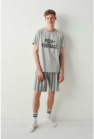 Penti Pizza After Football Şort Pijama Takımı