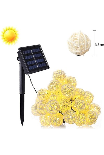 Technosmart 30 Adet Rattan Model Solar Bahçe Aydınlatma Dekorasyon Modlu Güneş Enerjili Technosmart 30 Adet Rattan Model Solar Bahçe Aydınlatma Dekorasyon Modlu Güneş Enerjili