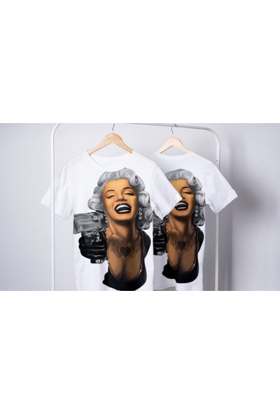 Homestorebotique Dijital Baskılı Farklı Desen Temalı Unisex 2 Li Tişört Takımı Modelleri