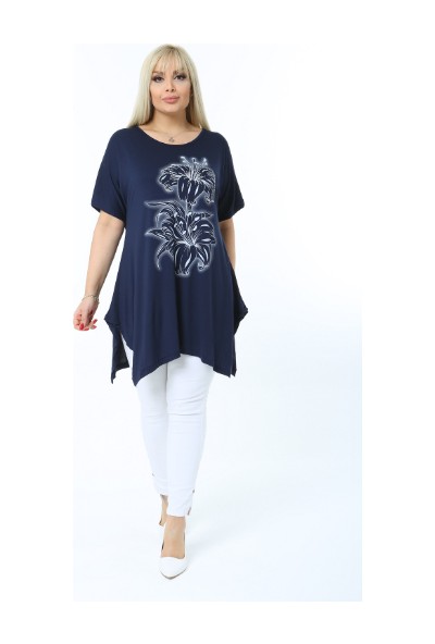 Butik Şımarık Büyük Beden Viskon Kumaş Tunik