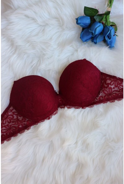 Kadın Dantelli Destekli Dolgulu Push-Up Sütyen