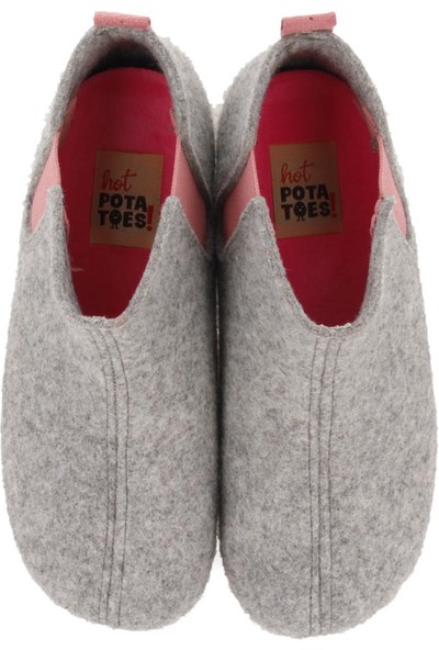 Hot Potatoes Kadın Panduf Ev Ayakkabısı 64672-P Lasberg Hot Potatoes Home/ Slipper Grey Hot Potatoes Kadın Panduf Ev Ayakkabısı 64672-P Lasberg Hot Potatoes Home/ Slipper Grey