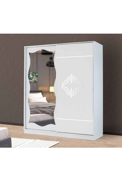 Viento Mobilya Ihlara %100 Mdf Sürgülü Beyaz 181 x 212 Aynalı Gardırop Viento Mobilya Ihlara %100 Mdf Sürgülü Beyaz 181 x 212 Aynalı Gardırop