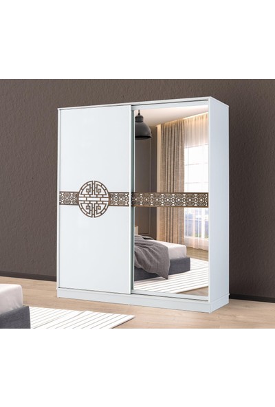 Viento Mobilya Okyanus %100 Mdf Sürgülü Beyaz 181 x 212 Aynalı Gardırop Viento Mobilya Okyanus %100 Mdf Sürgülü Beyaz 181 x 212 Aynalı Gardırop