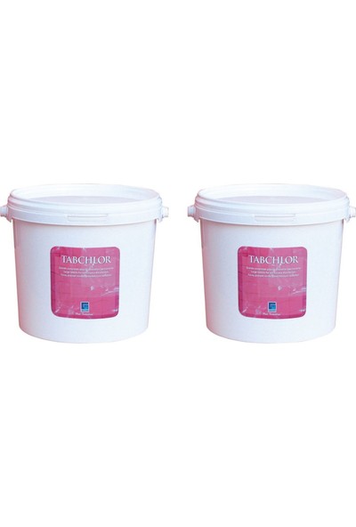 2 Adet Gemaş Tabchlor 20 kg (40 Kg) %90 Tablet Klor - %90 Chlorine Tablets - Stabilize Triklor Tableti 200 gr 2 Adet Gemaş Tabchlor 20 kg (40 Kg) %90 Tablet Klor - %90 Chlorine Tablets - Stabilize Triklor Tableti 200 gr