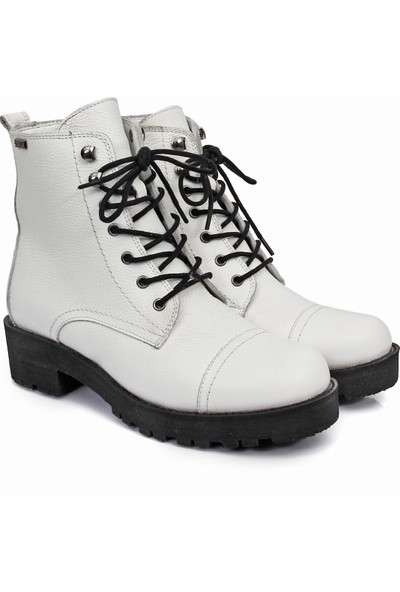 Gönderi® Deri Yuvarlak Burun Kauçuk Taban Topuklu Fermuarlı Bağcıklı Kadın Günlük Bot 46461 Gönderi® Deri Yuvarlak Burun Kauçuk Taban Topuklu Fermuarlı Bağcıklı Kadın Günlük Bot 46461