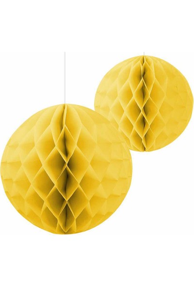 Tazador Kavun Içi Renk Petek Kağıt Süs Dekor Asma Süsleme 20 cm 1 Adet