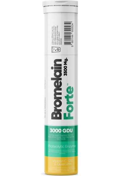 Bromelain Forte 20 Efervesan Tablet Bromelain Forte 20 Efervesan Tablet