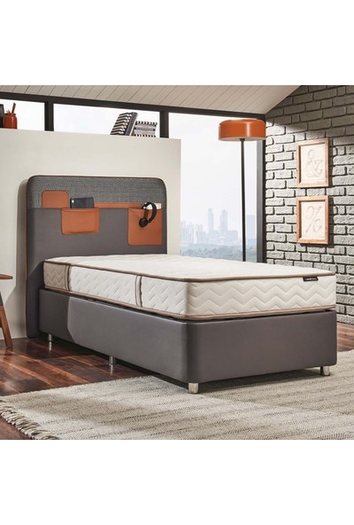 Yataş Bedding Mona Başlık Conform Baza Multi Yatak 3 Parça Genç Set - Gri Yataş Bedding Mona Başlık Conform Baza Multi Yatak 3 Parça Genç Set - Gri