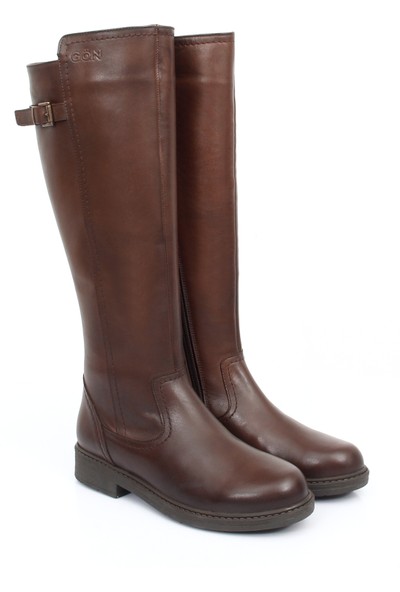 Gönderi® Deri Yuvarlak Burun Kauçuk Taban Topuklu Fermuarlı Tokalı Kadın Günlük Çizme 44570 Gönderi® Deri Yuvarlak Burun Kauçuk Taban Topuklu Fermuarlı Tokalı Kadın Günlük Çizme 44570