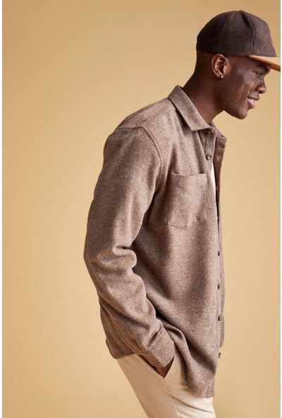 Modern Fit Uzun Kollu Oduncu Gömlek CEKET S1240AZ21WN