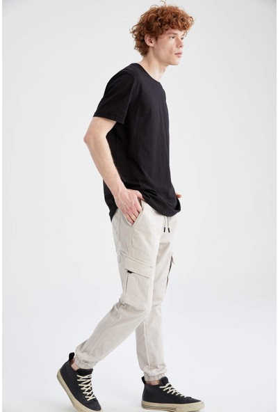 DeFacto Kargo Jogger Fit Beli Bağcıklı Chino Pantolon W7005AZ22SP
