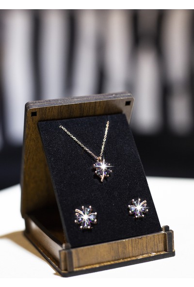 Sterling Silver Yonca Ikili Gümüş Set 925 Ayar Sterling Silver Yonca Ikili Gümüş Set 925 Ayar