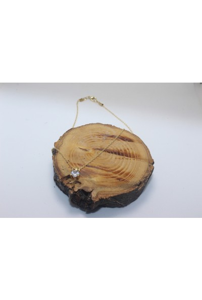 Işıltı Bayan Tek Taş Kolye