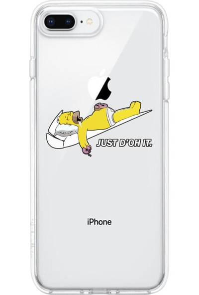 Bel Caso Apple iPhone 8 Plus Şeffaf Simpson Just Tasarımlı Dayanıklı Kılıf Bel Caso Apple iPhone 8 Plus Şeffaf Simpson Just Tasarımlı Dayanıklı Kılıf