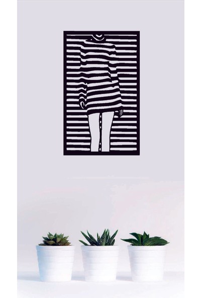 Evde Ucuz Vogue Moda Kadın Ahşap Duvar Tablosu