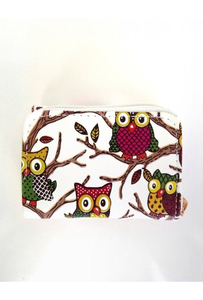 Kadın Kartlıklı Mini Boy Cüzdan Desenli