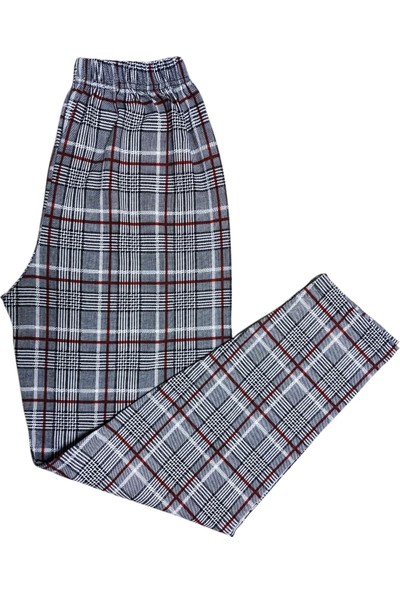 Bubi Giyim Kazayağı Kırmızı Ekose Desenli Pijama Altı Bubi Giyim Kazayağı Kırmızı Ekose Desenli Pijama Altı