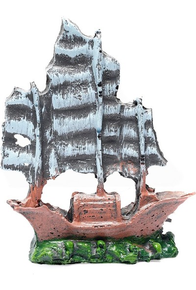 Burdan Eve Yelkenli Gemi Akvaryum Aksesuar Malzemesi