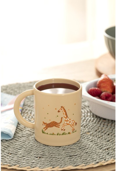 English Home Safari Plastik Pipetli Bardak 210 ml Yeşil