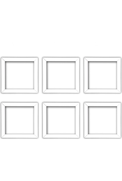 Yeditepe Hayat 6 Adet 10X10 Beyaz Kare Çerçeve