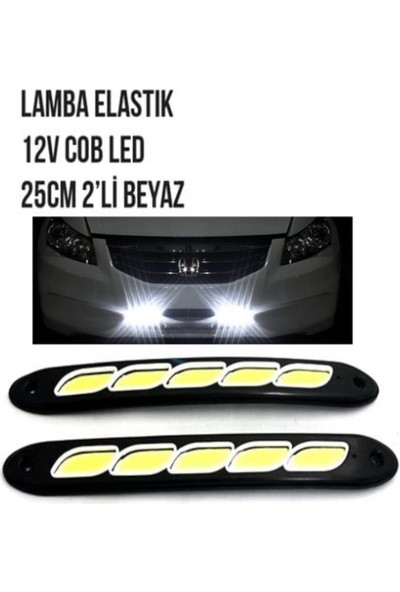 Carub Şüscar Oto Carub 5 LED Gündüz Ledi Lamba 12V Sıralı Cob Elastik Beyaz 2 Adet Carub Şüscar Oto Carub 5 LED Gündüz Ledi Lamba 12V Sıralı Cob Elastik Beyaz 2 Adet