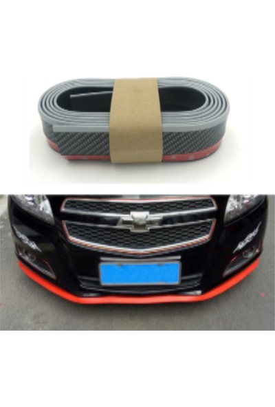 Samurai Şüscar Oto Samurai Renkli Ez Lip Ön Lip Esnek Yumuşak 3m Yapışkanlı Ek 2.5 M Gri Karbon