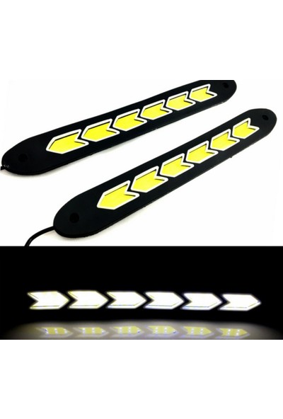 Carub Şüscar Oto Carub 6 LED Gündüz Ledi Lamba 12V Sıralı Cob Elastik Beyaz 2 Adet Carub Şüscar Oto Carub 6 LED Gündüz Ledi Lamba 12V Sıralı Cob Elastik Beyaz 2 Adet