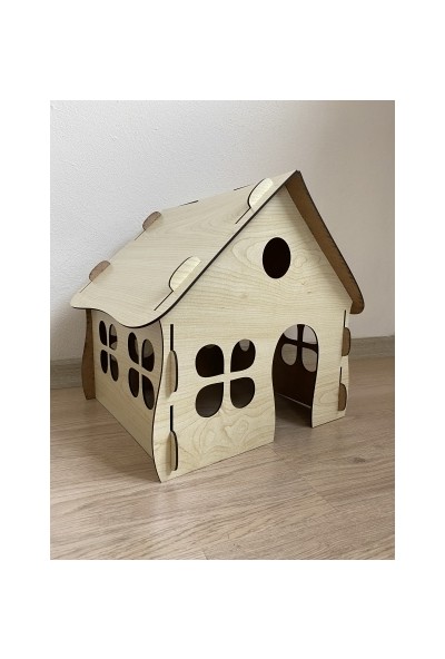 Mini Tasarım Atölyem Dekoratif Ahşap Kedi Evi ( Kedi Yuvası) Mini Tasarım Atölyem Dekoratif Ahşap Kedi Evi ( Kedi Yuvası)