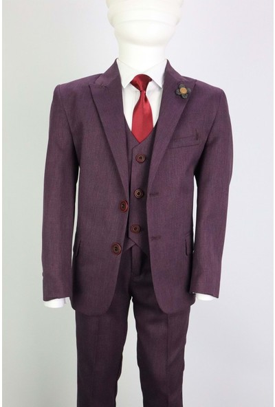 Zayfa Bordo Armürlü Çocuk Takım Elbise Zayfa Bordo Armürlü Çocuk Takım Elbise