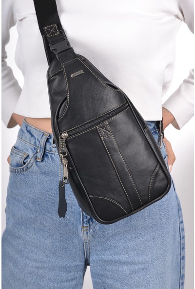 Derilia Unisex Bel Çantası Hakiki Deri