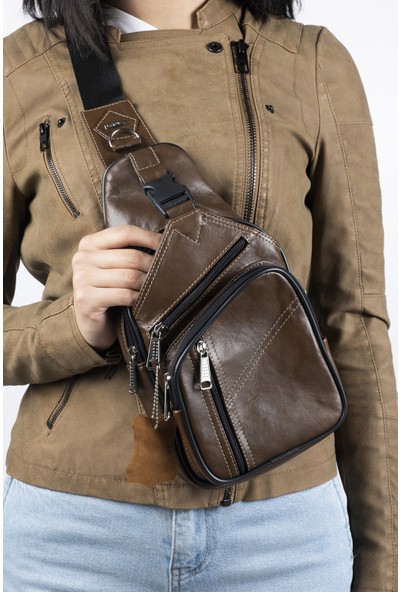 Derilia Unisex Bel Çantası Hakiki Deri Derilia Unisex Bel Çantası Hakiki Deri