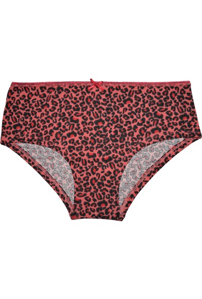 Darkzone Kırmızı Leopar Desenli Kadın Hipster