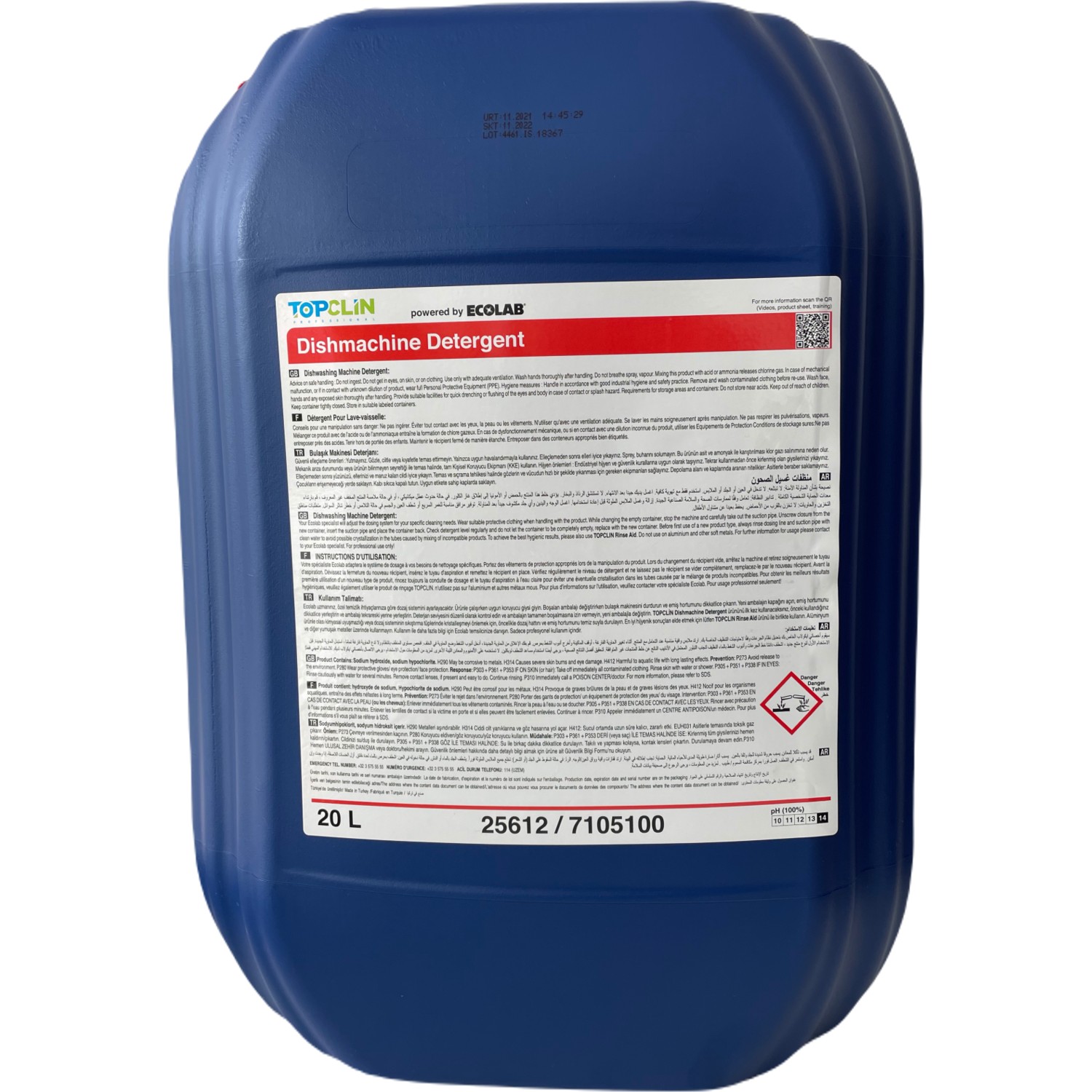 Ecolab Topclin Dishmachine Detergent - Endüstriyel Bulaşık Fiyatı