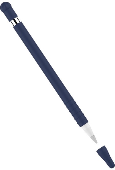 Kyver Apple Pencil 1. Nesil Uyumlu Silikon Koruma Kılıfı Lacivert